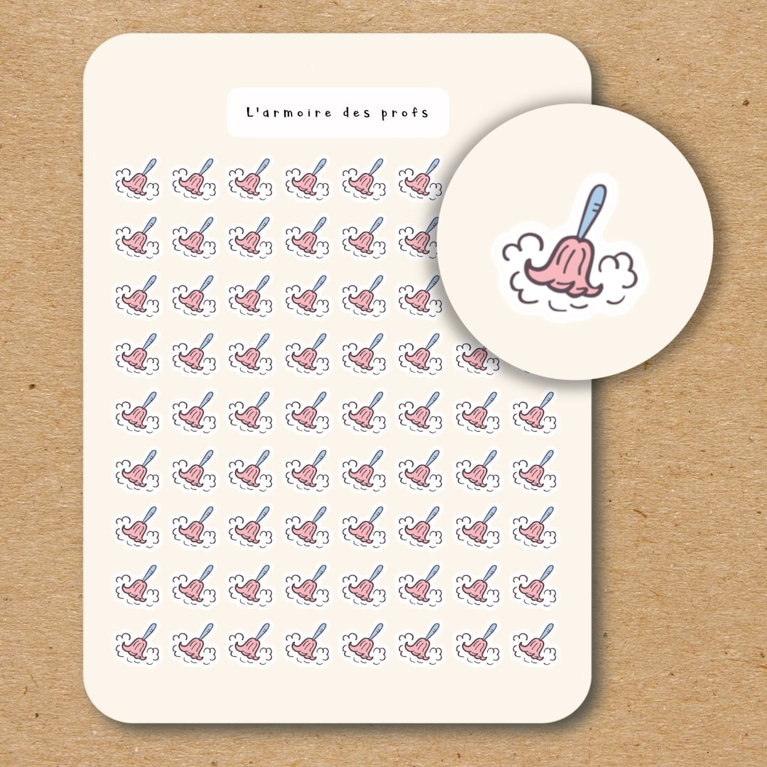 DUSTER Icon Stickers / Cleaning Planner Stickers - Etsy