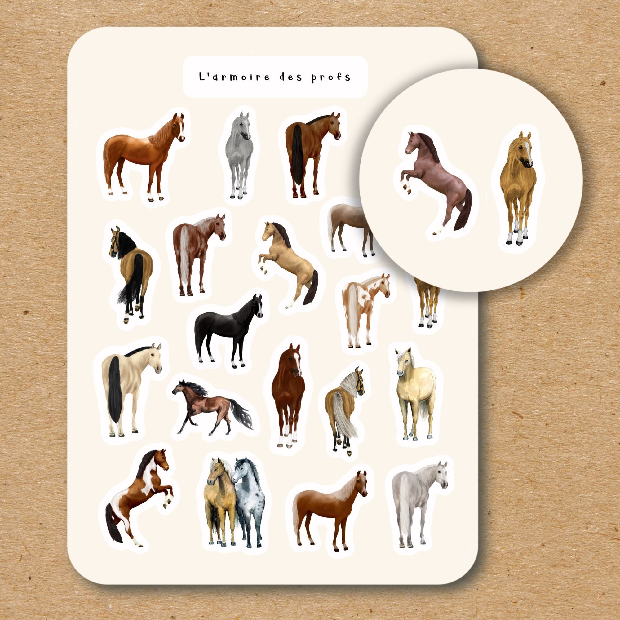 HORSE Theme Sticker Sheet / Horse Riding Stickers / Cute - Etsy