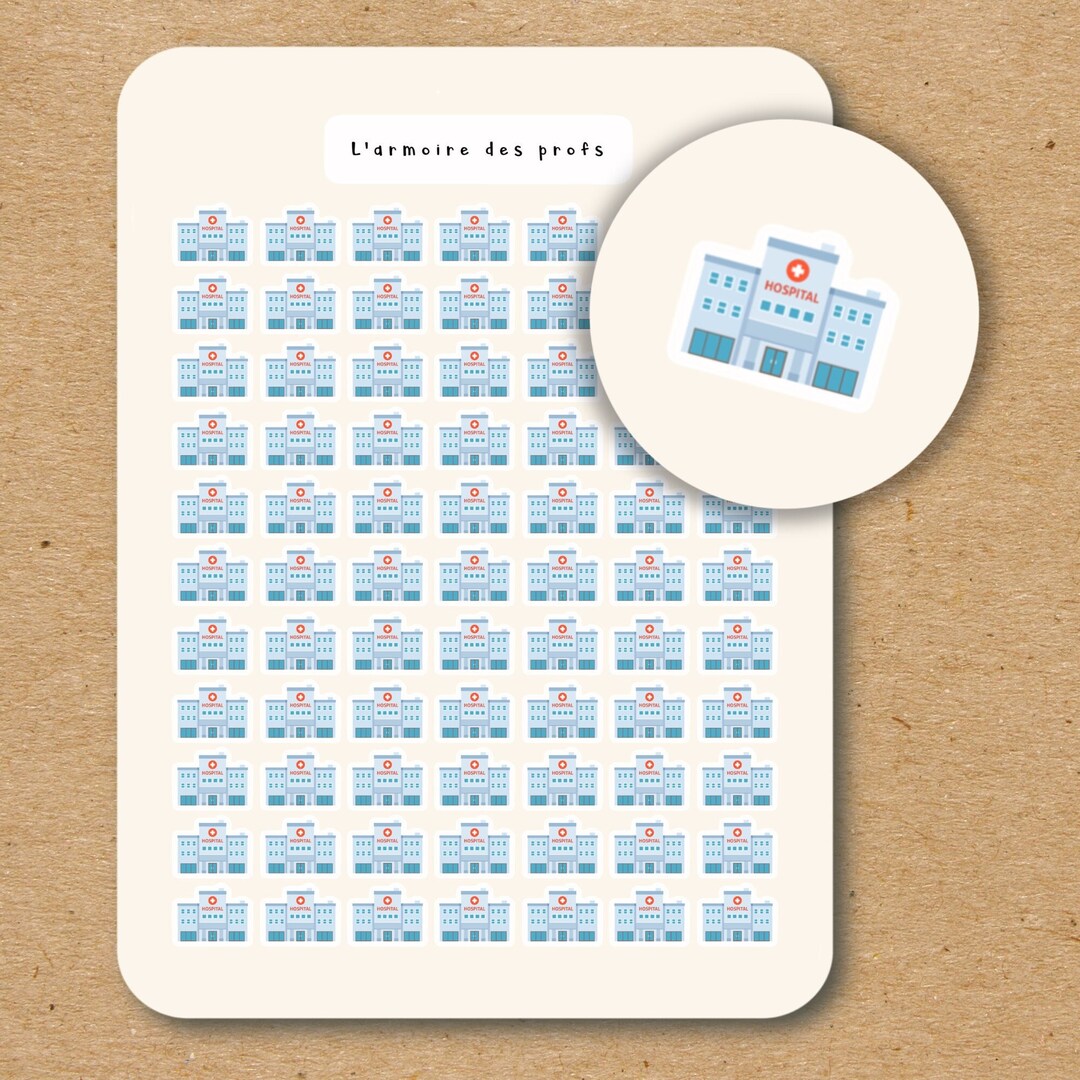 HOSPITAL Icon Planner Stickers / Medical Sticker Sheet - Etsy