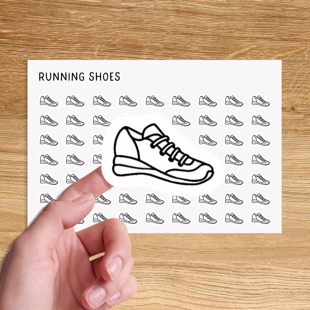 RUNNING SHOES Mini Icon Stickers for Planner / Workout Icon Stickers ...