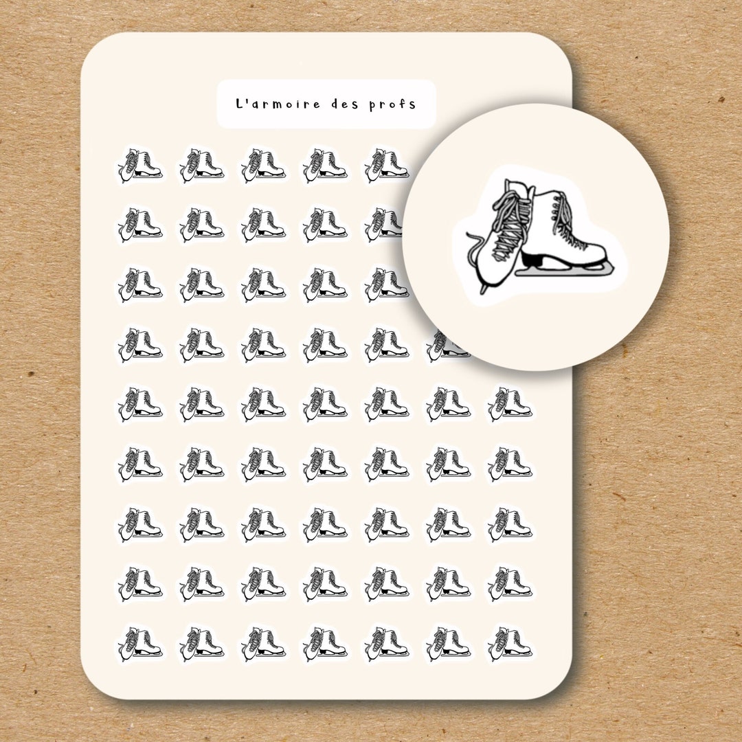 SKATING Stickers / Ice Skating Sticker Sheet / Sport Sticker Planner - Etsy