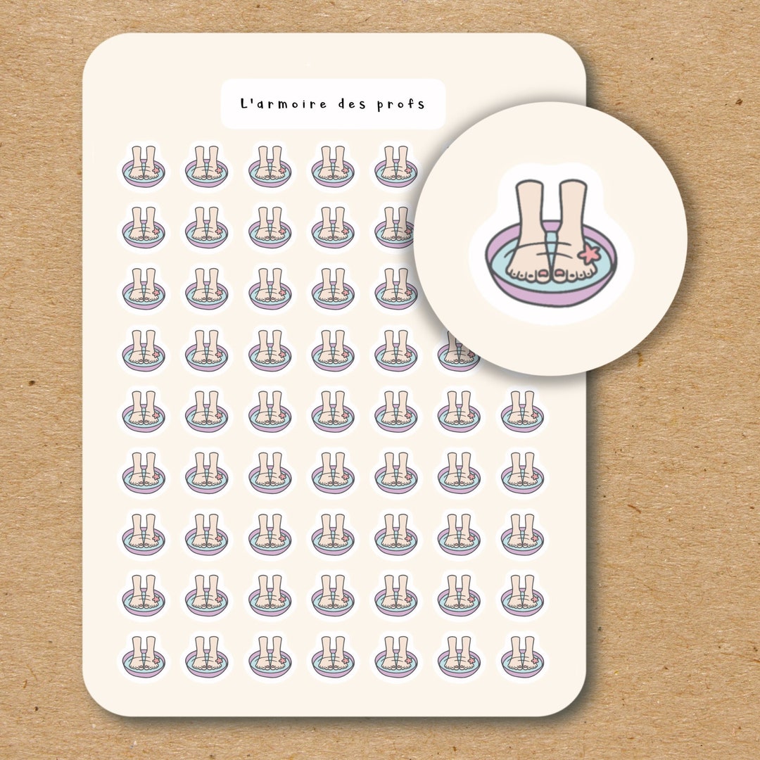 PEDICURE Icon Stickers / Nails Self-care Planner Stickers / Appointment ...