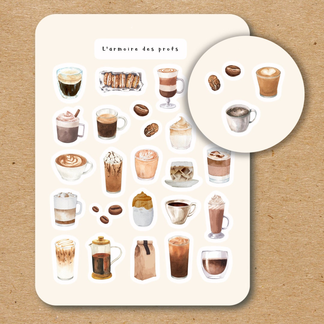 COFFEE Theme Sticker Sheet / Planner & Journal Sticker Sheet - Etsy