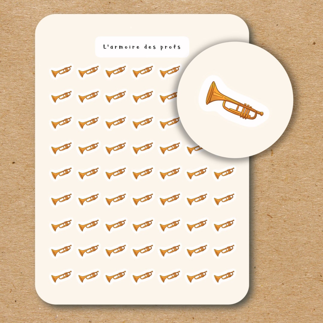 TRUMPET Icon Stickers for Planner / Music Instruments Planner Stickers ...