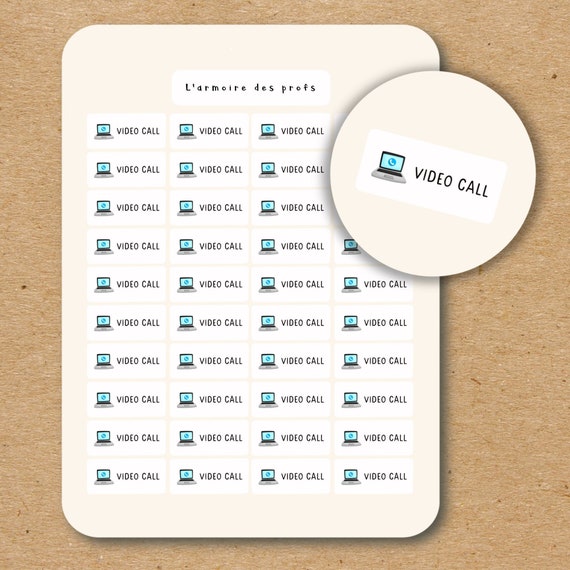 VIDEO CALL Stickers for Teacher and Student Planner / School - Etsy