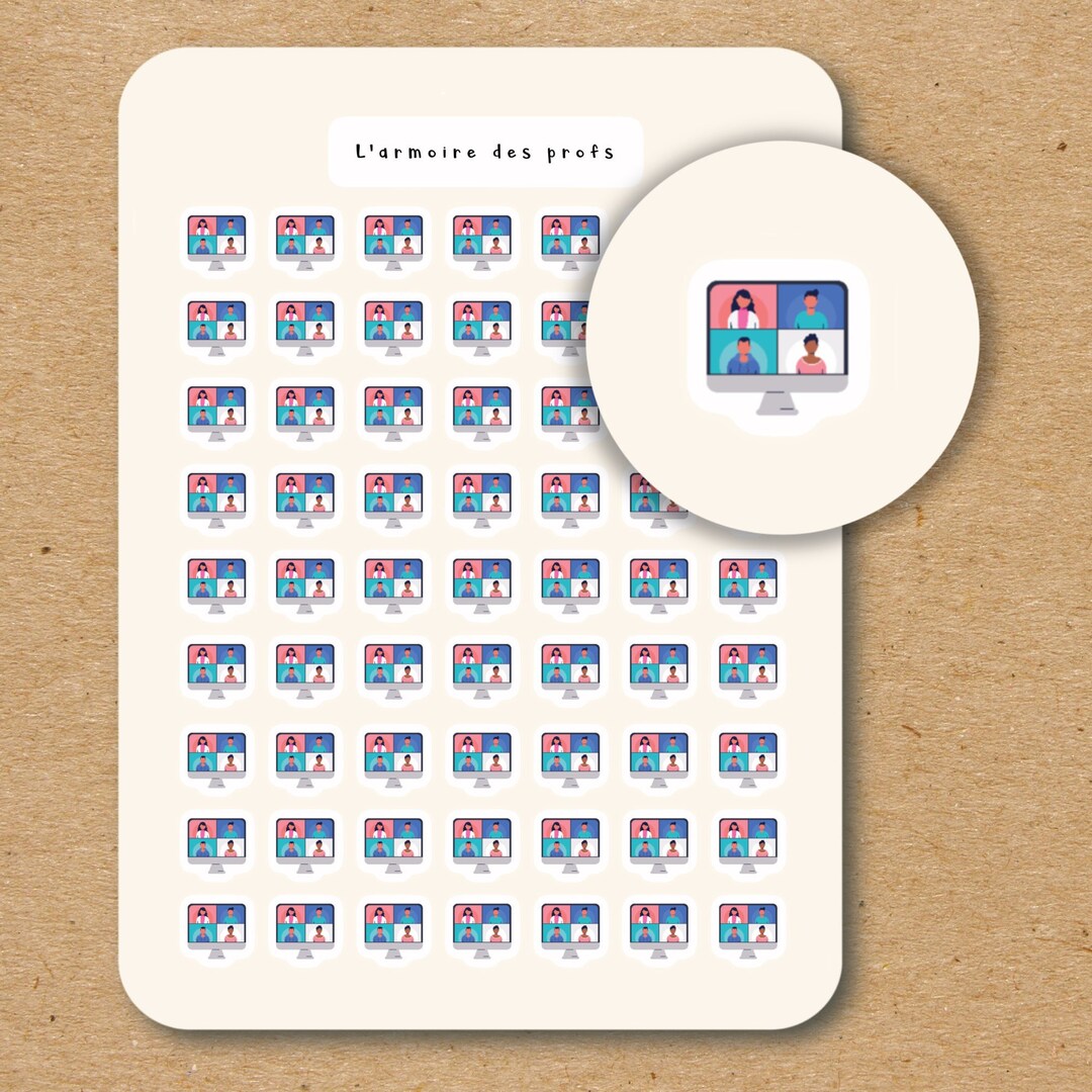 COMPUTER Icon Stickers / Online Meeting Icon Planner Stickers / Work ...
