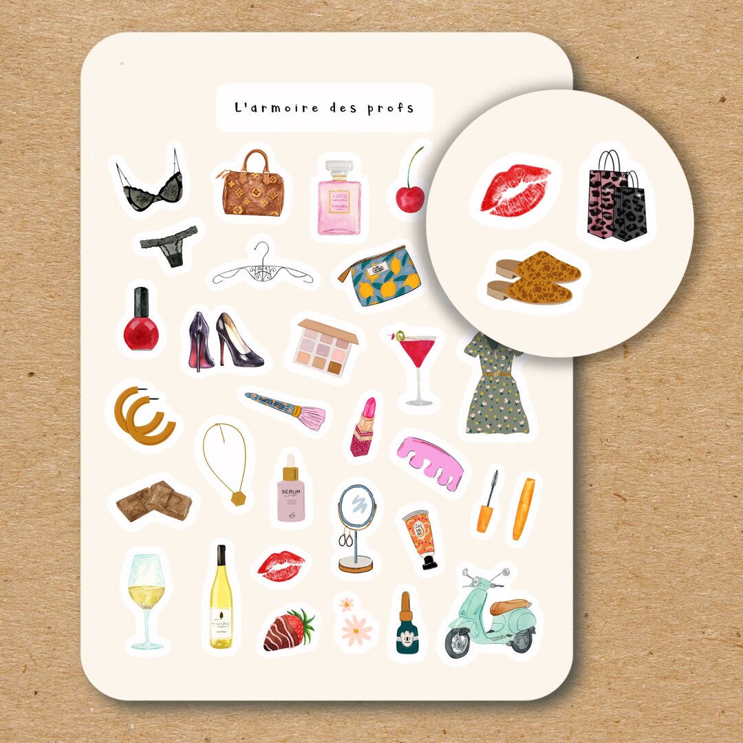 GIRLS NIGHT Theme Sticker Sheet / Night Out Planner & Journal Sticker ...