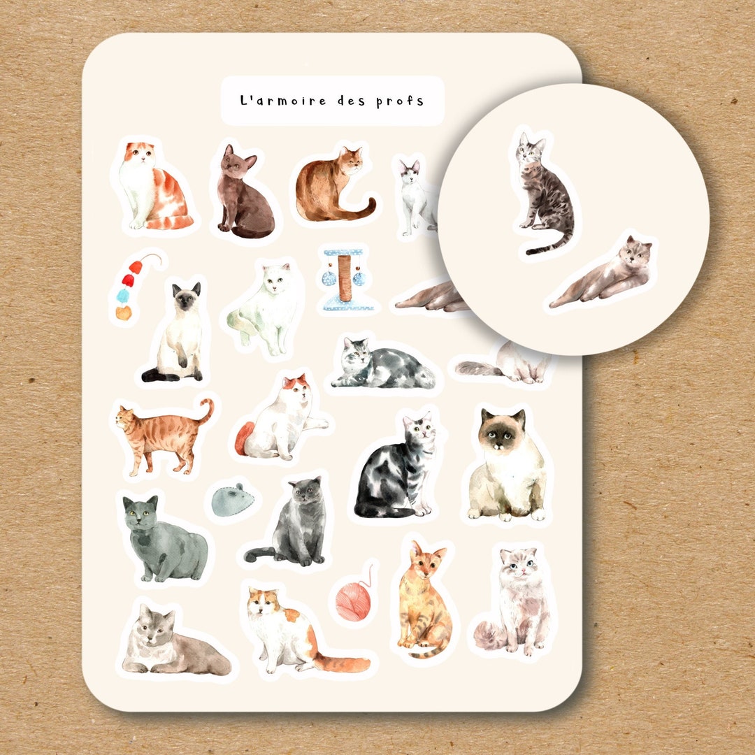 CAT Stickers / Planner & Journal Sticker Sheet - Etsy Australia