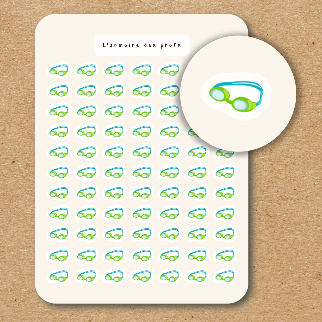 SWIM LESSON Icon Planner Stickers, Swimming Pool Stickers, Fitness ...