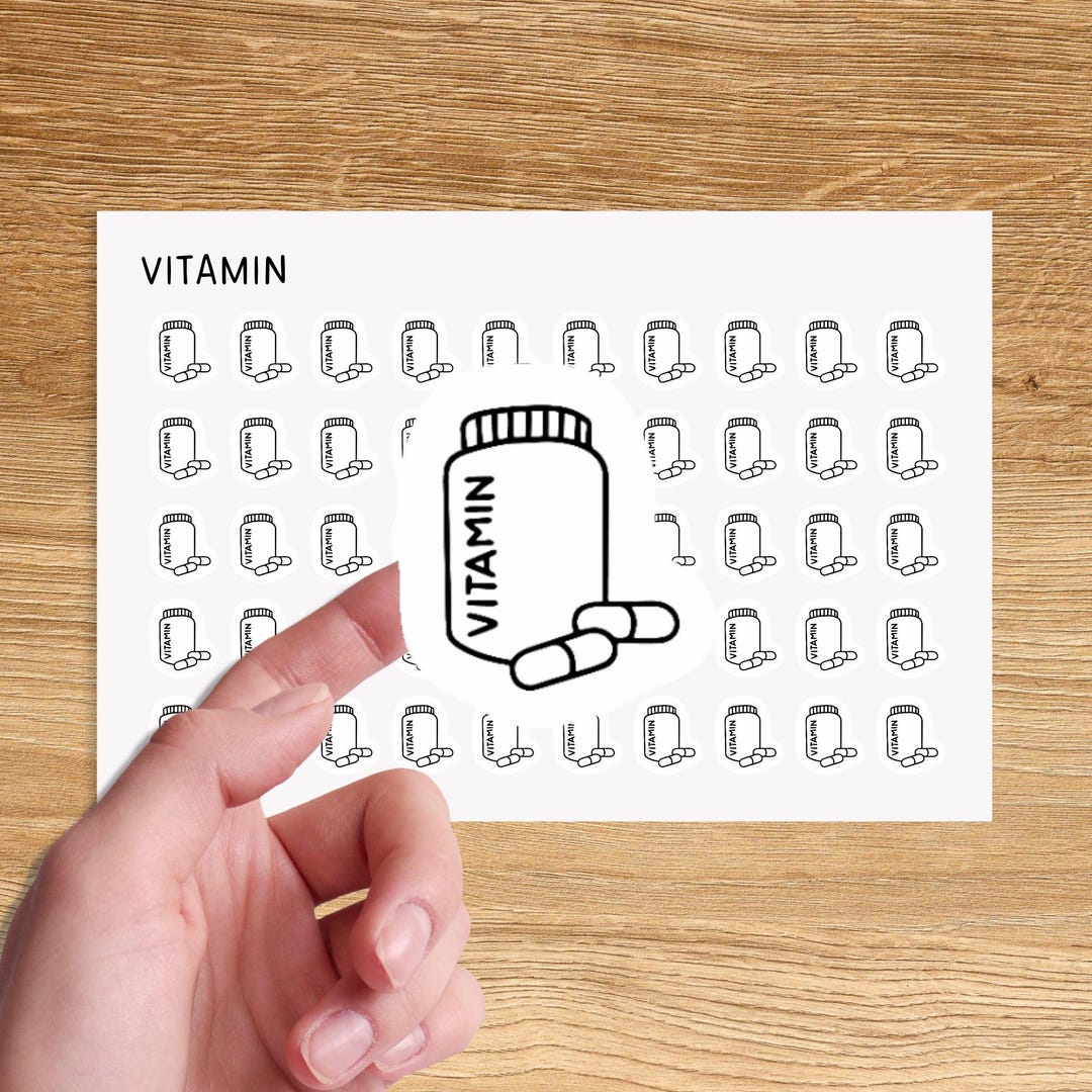 VITAMINS Mini Icon Stickers for Planner / Prescription Icon Stickers ...