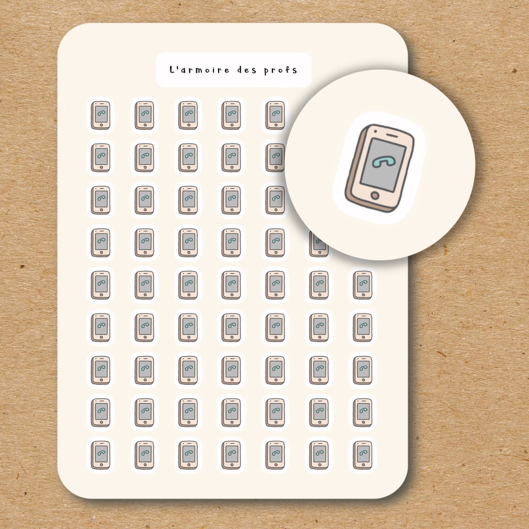 CELLPHONE Icon Stickers / Phone Planner Stickers / Smart Phone Planner ...
