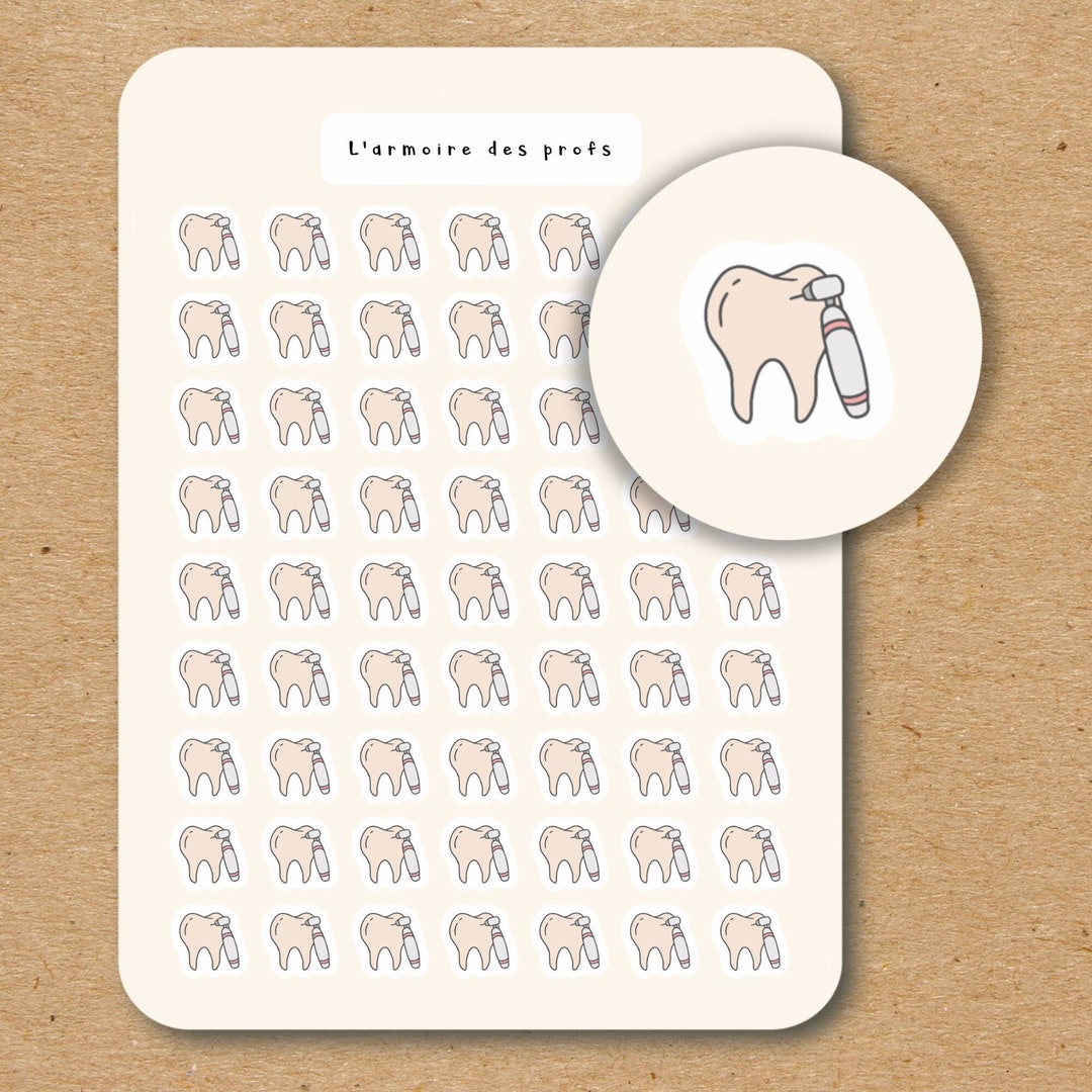 DENTIST Dental Care Planner Stickers, Dentist Appointment, Brush Teeth ...