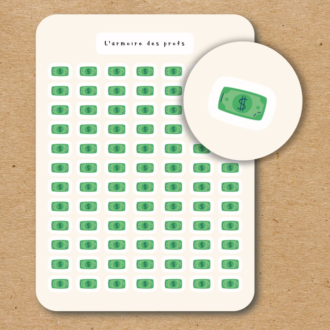 MONEY SIGN Sticker Sheet / Finance Icon Planner Stickers - Etsy