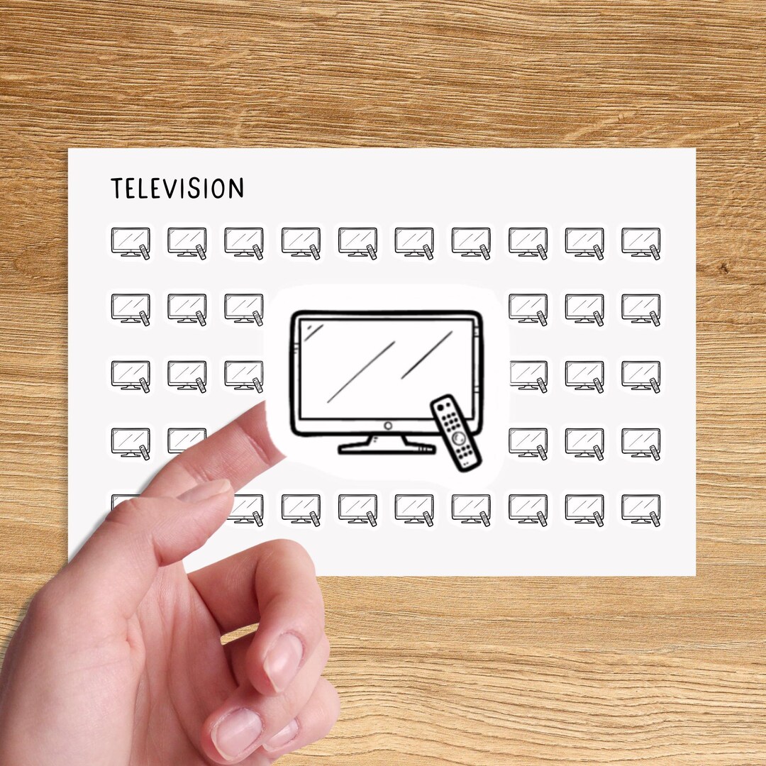 TELEVISION Mini Icon Stickers for Planner / Subscription Icon Stickers ...