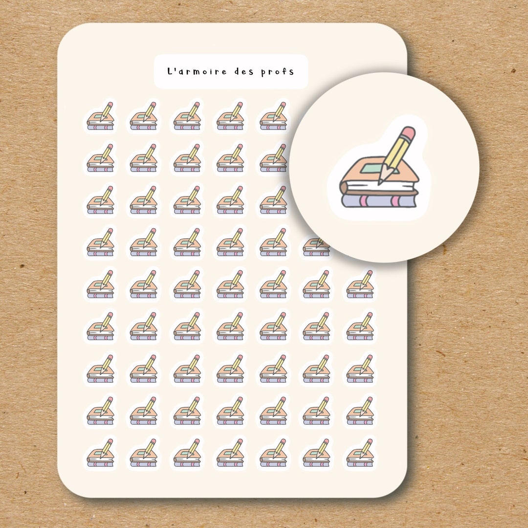 SCHOOL Icon Stickers for Planner, Study Exam Class Homework Stickers ...