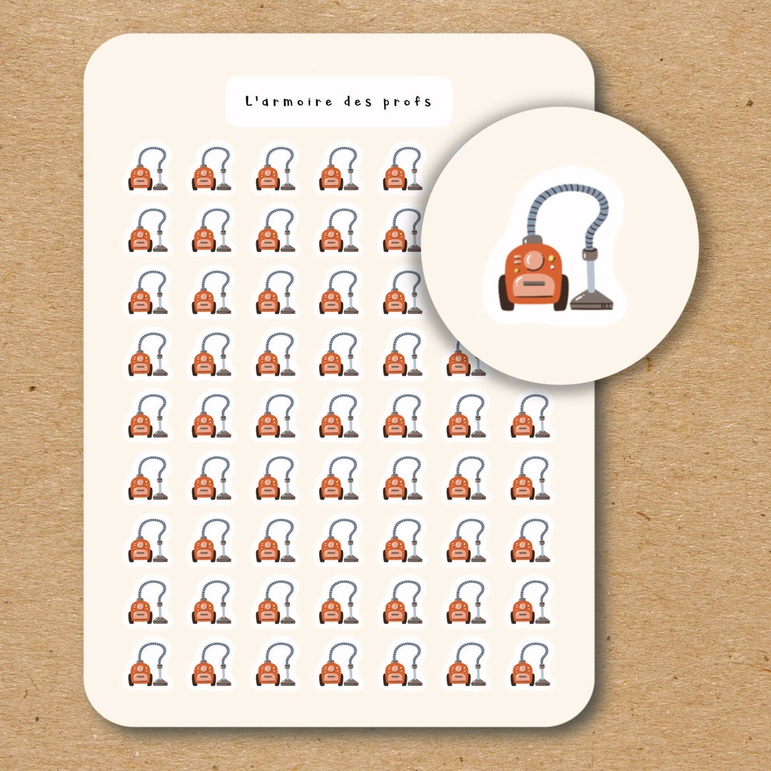 VACUUM Icon Stickers / Chores Planner Stickers / Household Chores ...