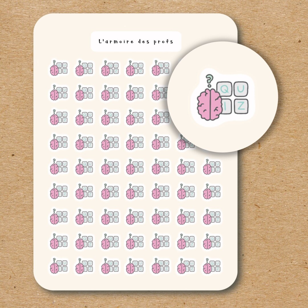 QUIZ Icon Planner Stickers / Exam Student Planner Stickers / School ...