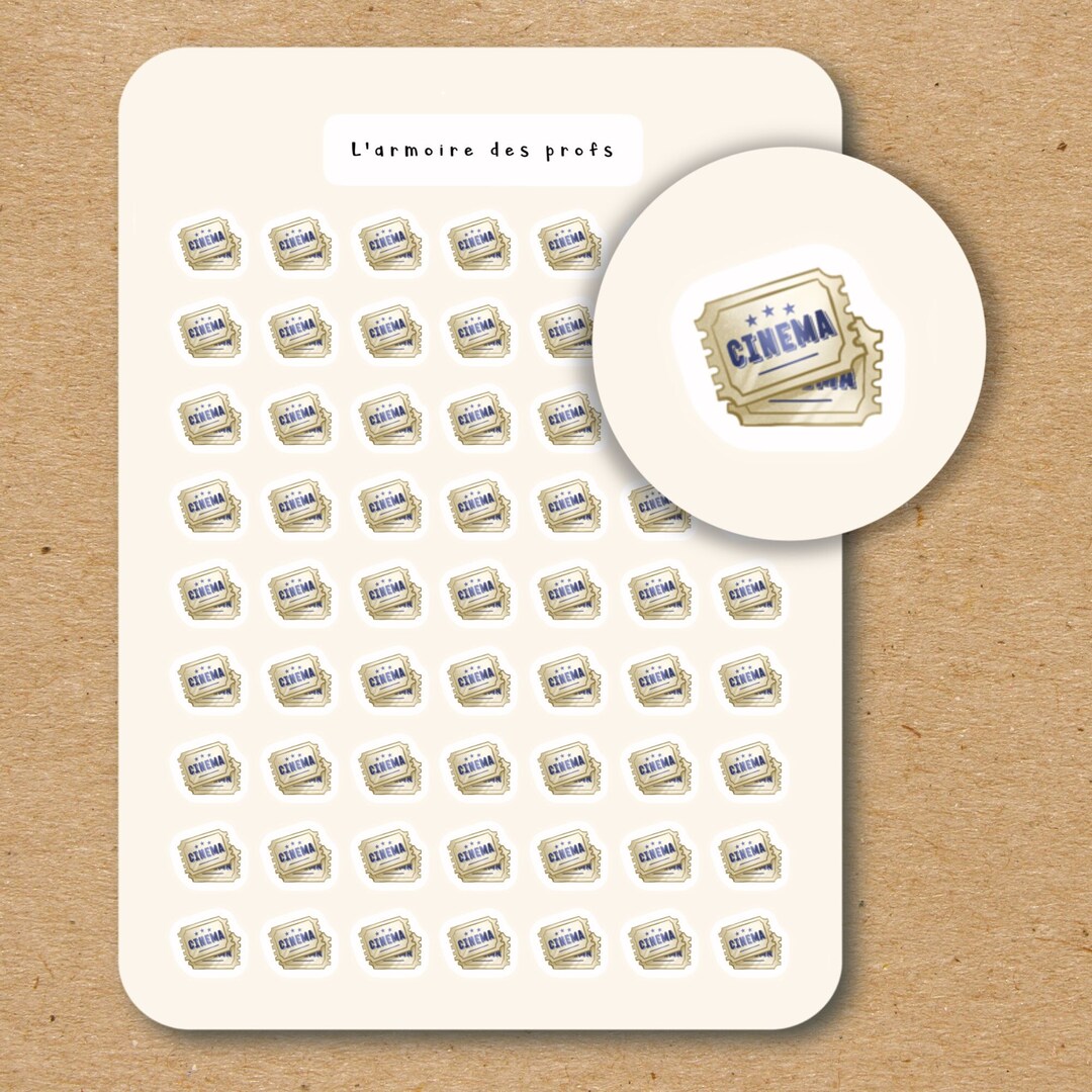 CINEMA Icon Stickers / Movie Night Planner Stickers - Etsy