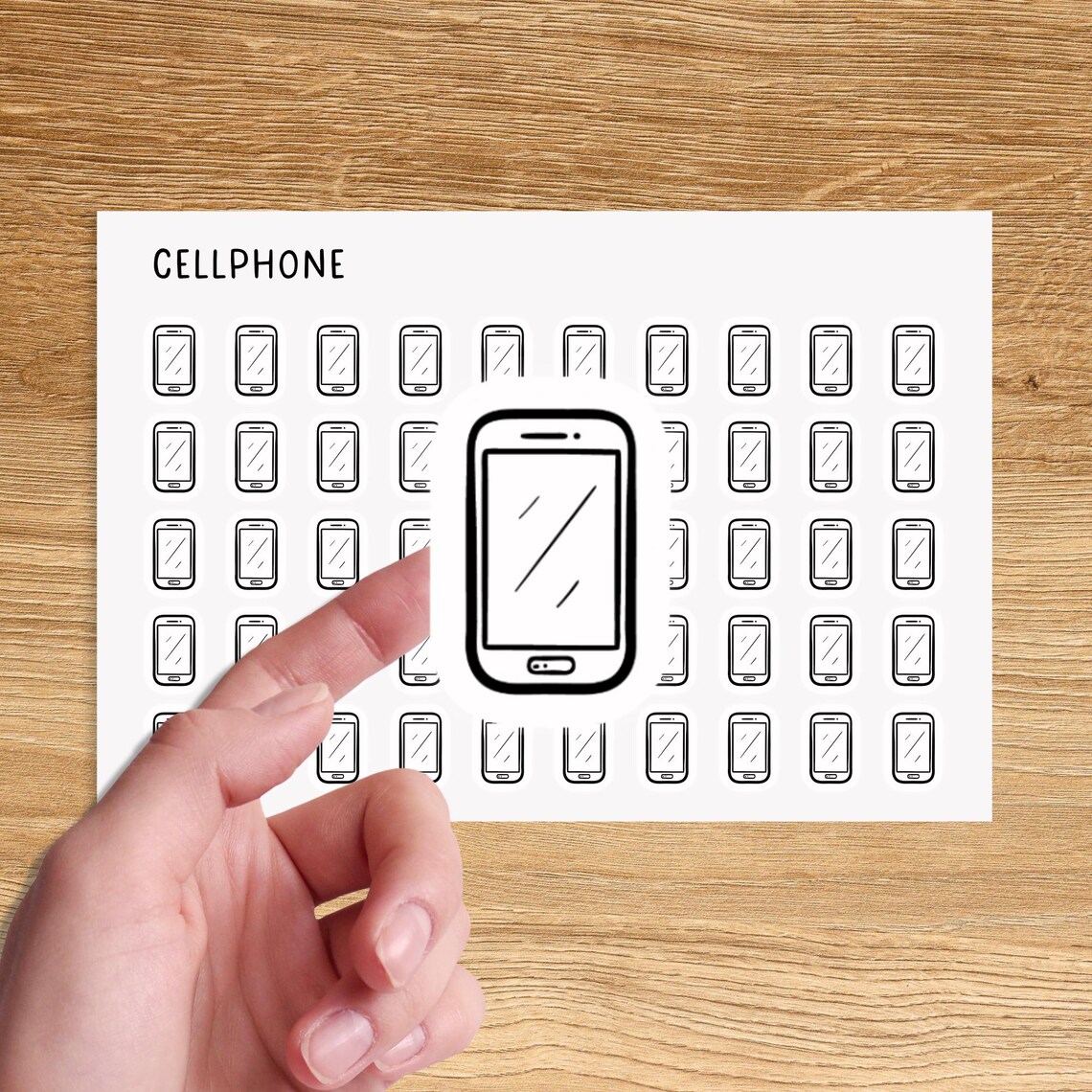 CELLPHONE Mini Icon Stickers for Planner / Bill Due Icon Stickers ...