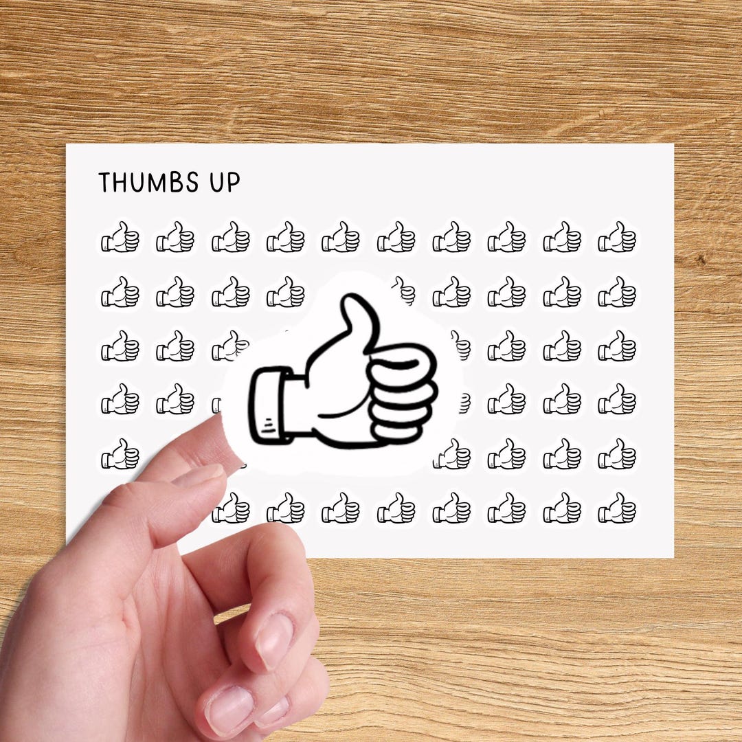 THUMBS UP Mini Icon Stickers / Good Job Minimal Functional Planner ...
