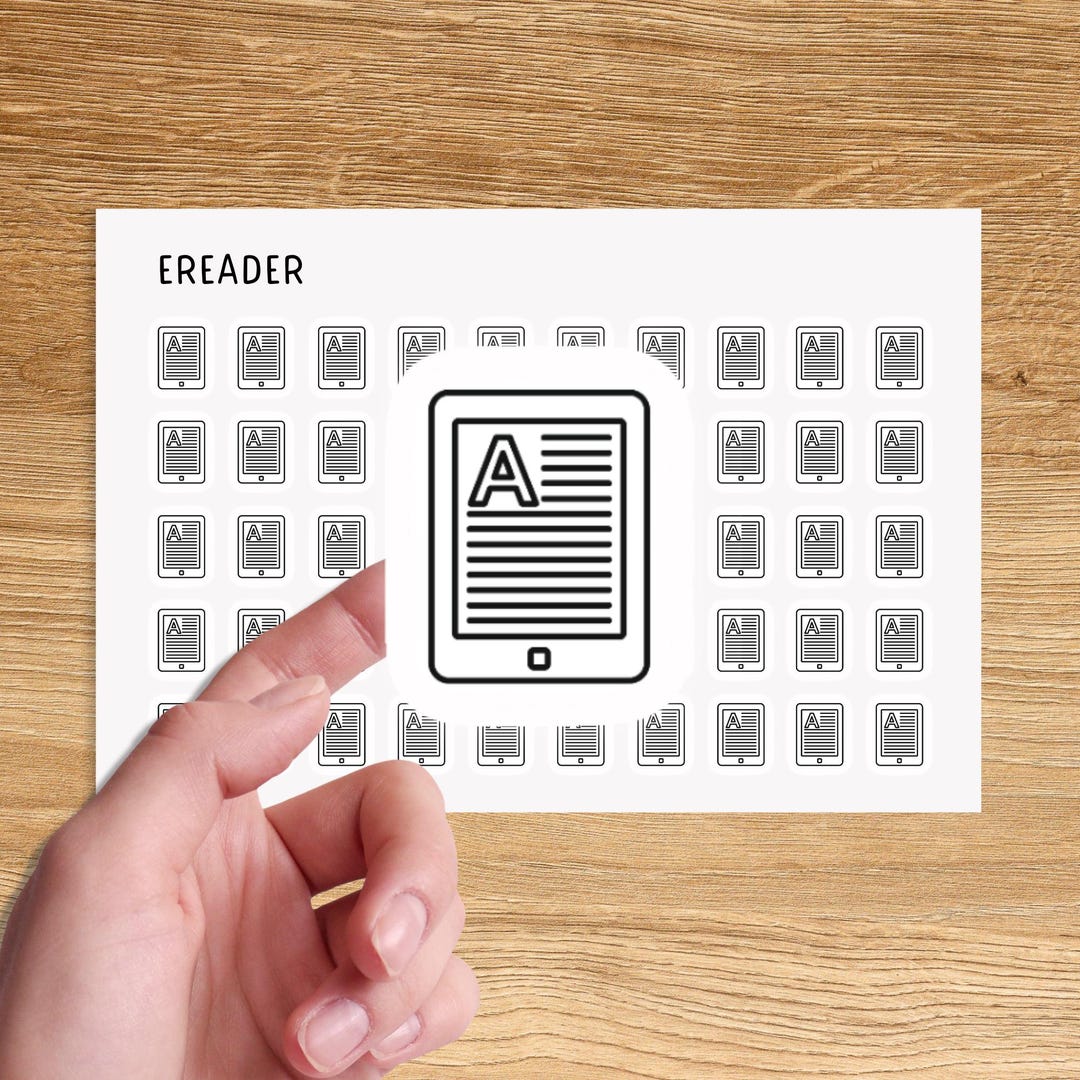 E-READER Mini Icon Stickers for Planner / Reading Icon Stickers / Book ...