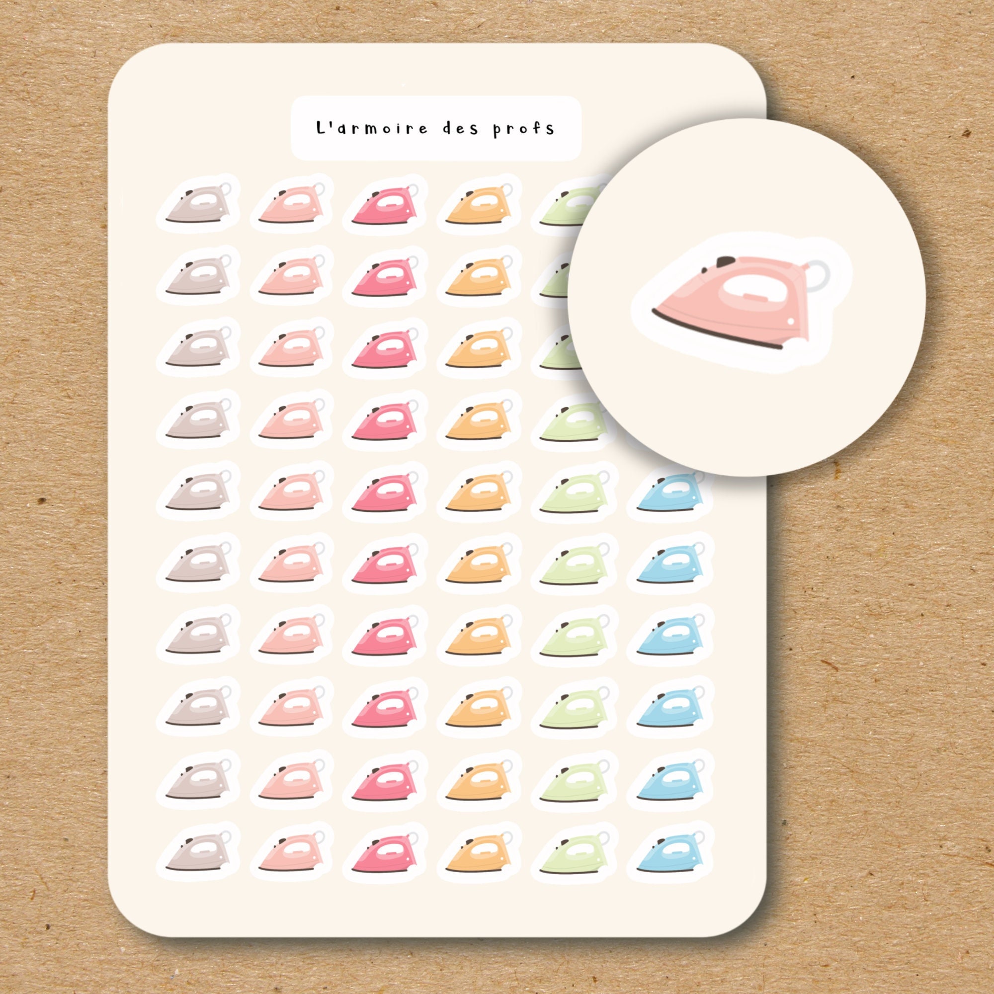 Embellishments CLOTHES IRON Icon Sticker Sheet Laundry Planner Stickers ...