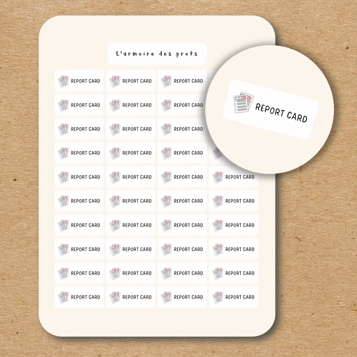 REPORT CARD Stickers for Teacher and Student Planner / School - Etsy