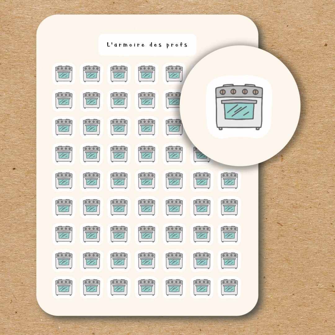 OVEN Icon Sticker Sheet / Clean the Oven Planner Stickers - Etsy