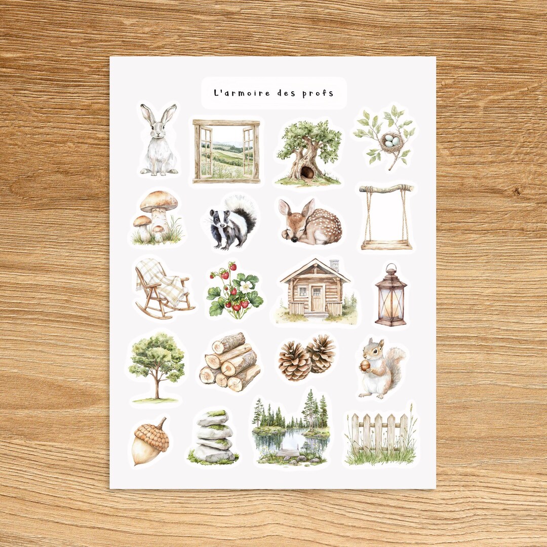 COTTAGECORE Countryside Stickers, Rustic Cottage Stickers, Cozy Hygge ...