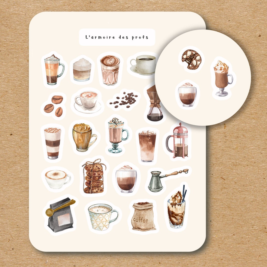 COFFEE Theme Sticker Sheet / Planner & Journal Sticker Sheet - Etsy