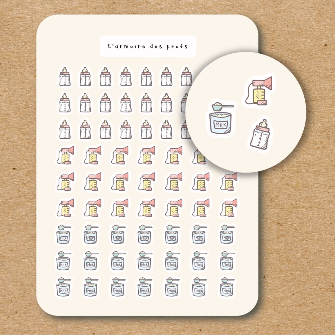 BABY FEEDING Icon Stickers for Planner / Baby Icon Stickers / Pregnancy ...