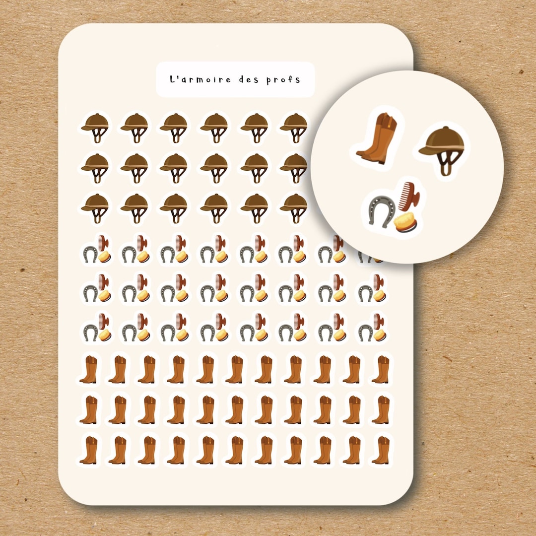 HORSE RIDING Sticker Sheet / Horse Planner Stickers - Etsy