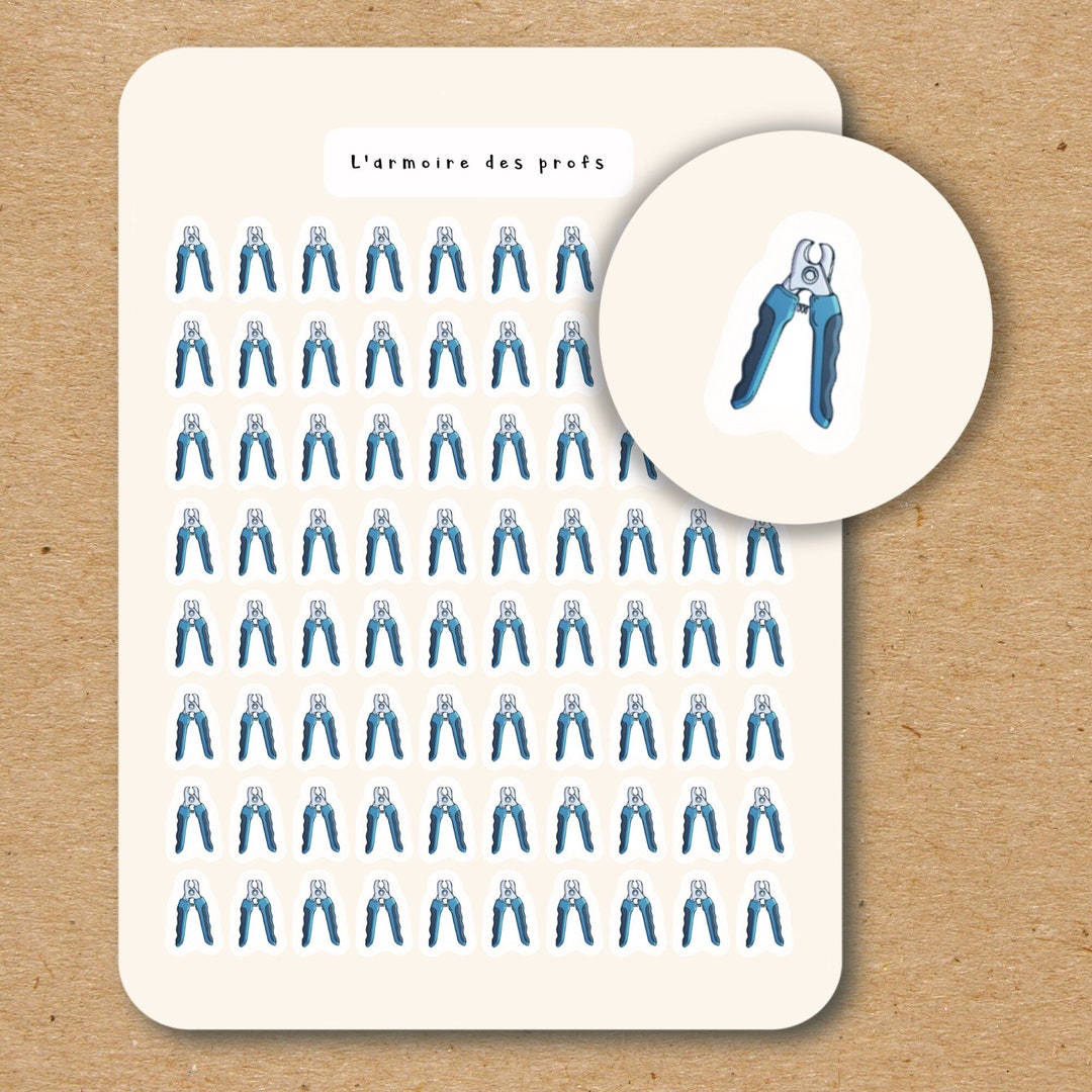 NAIL CLIPPER Icon Sticker Sheet / Animal Planner Stickers - Etsy