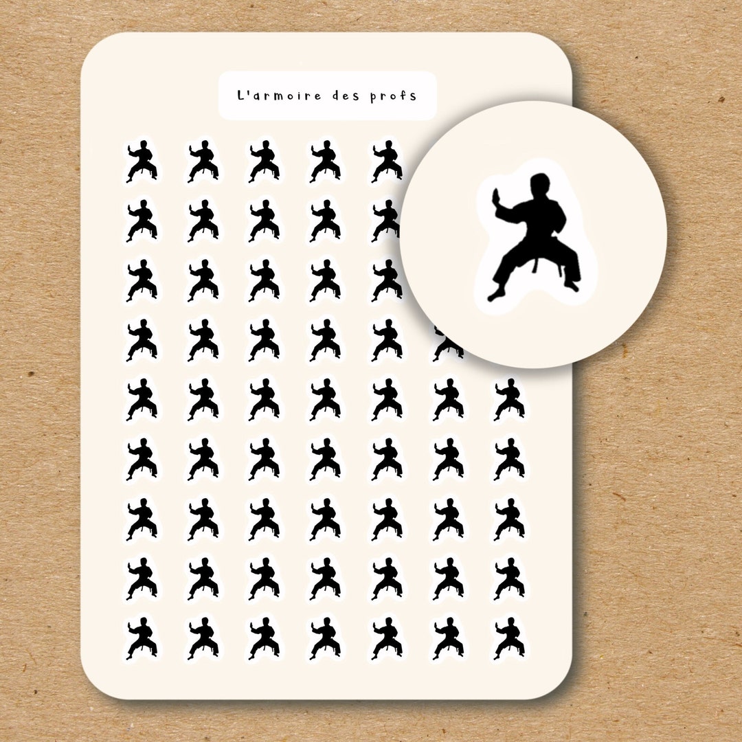 KARATE Planner Stickers, Workout Tracker, Health Fitness, Sport ...