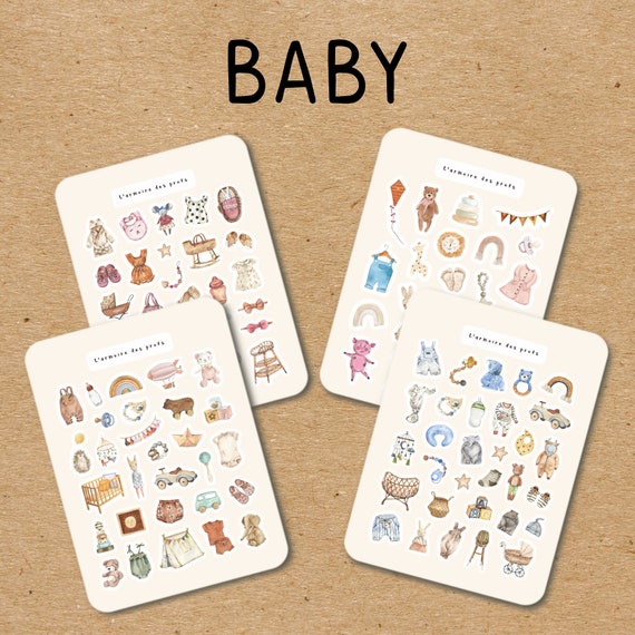 BABY Sticker Sheet Pack / Fun & Cute Baby Stickers for | Etsy