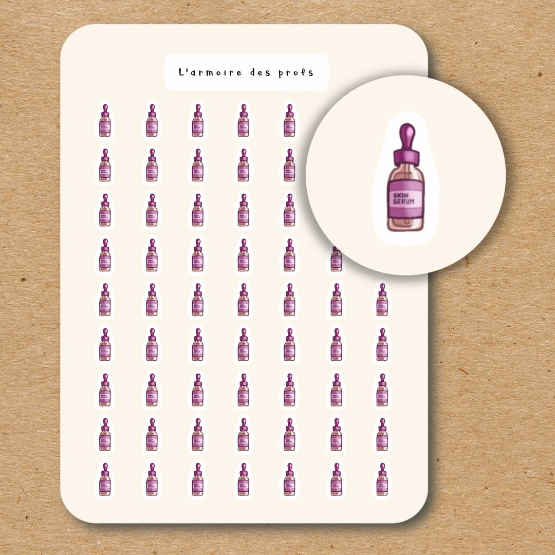 SERUM Skincare Sticker for Planner, Calendar, Scrapbook, Journal ...