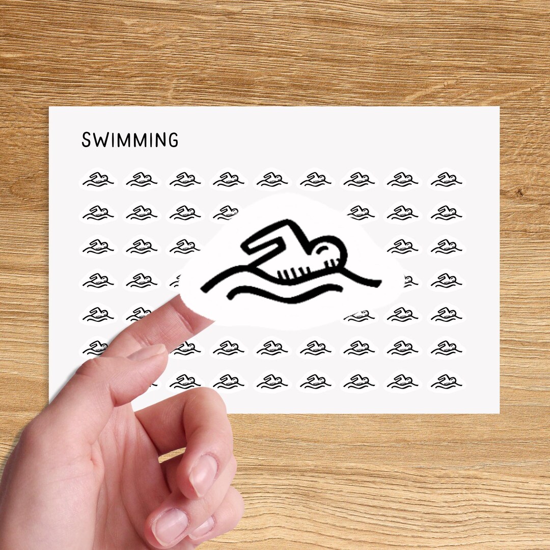 SWIMMING Mini Icon Stickers for Planner / Sport Icon for Minimalist ...
