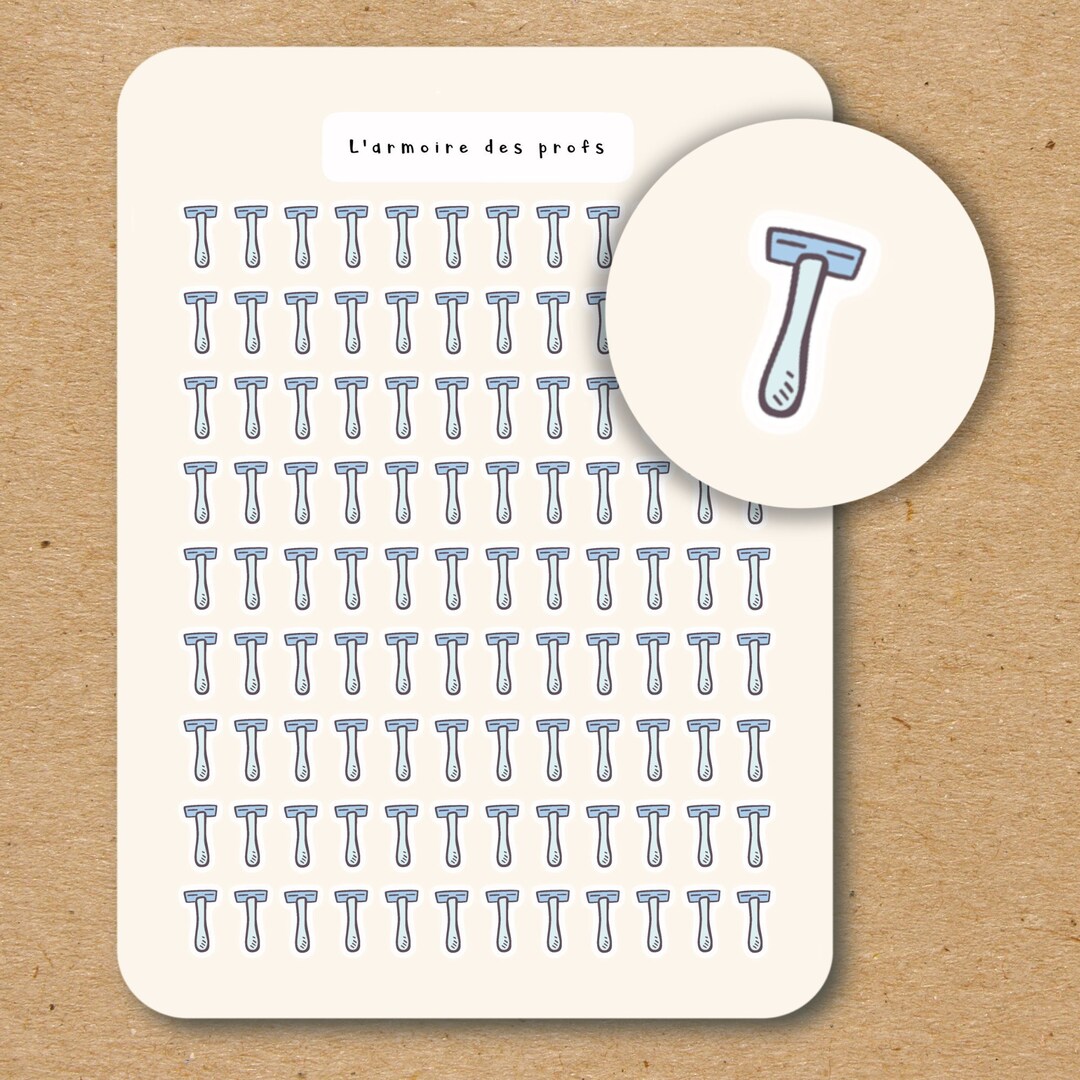 RAZOR Icon Sticker Sheet / Shaving Planner Stickers - Etsy France