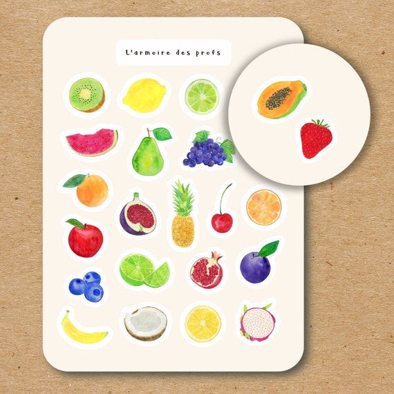 FRUIT Planner Stickers / Fruit Sticker Sheet | Etsy
