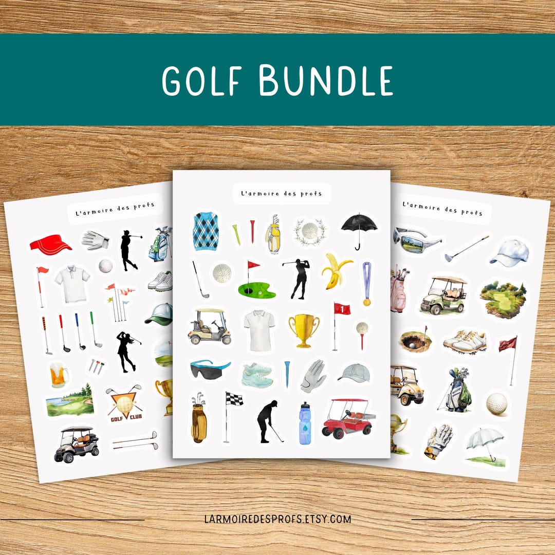 GOLF Stickers for Planners Journals Scrapbooking and Notebooks, Sport ...