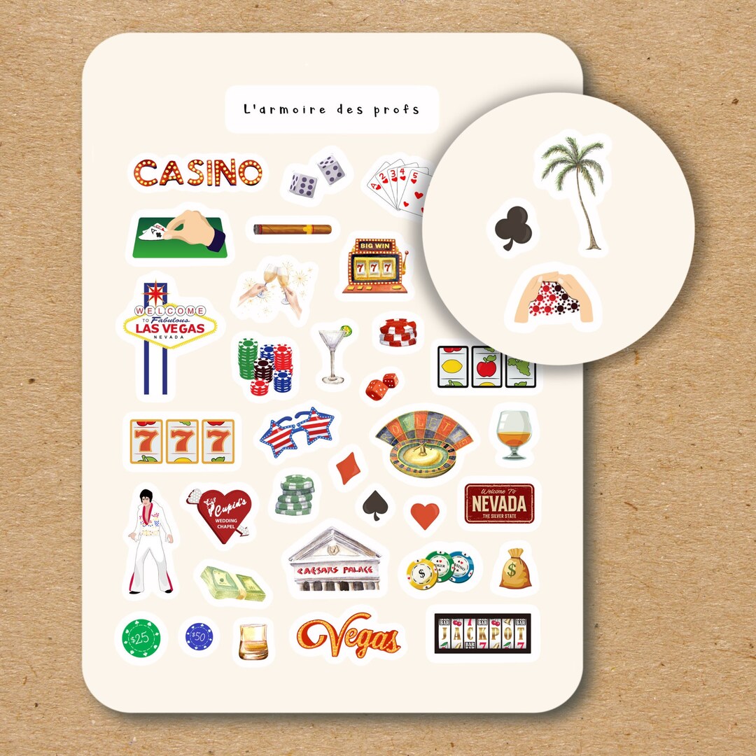 LAS VEGAS Stickers for Planners Journals and Notebooks, Travel Vacation ...