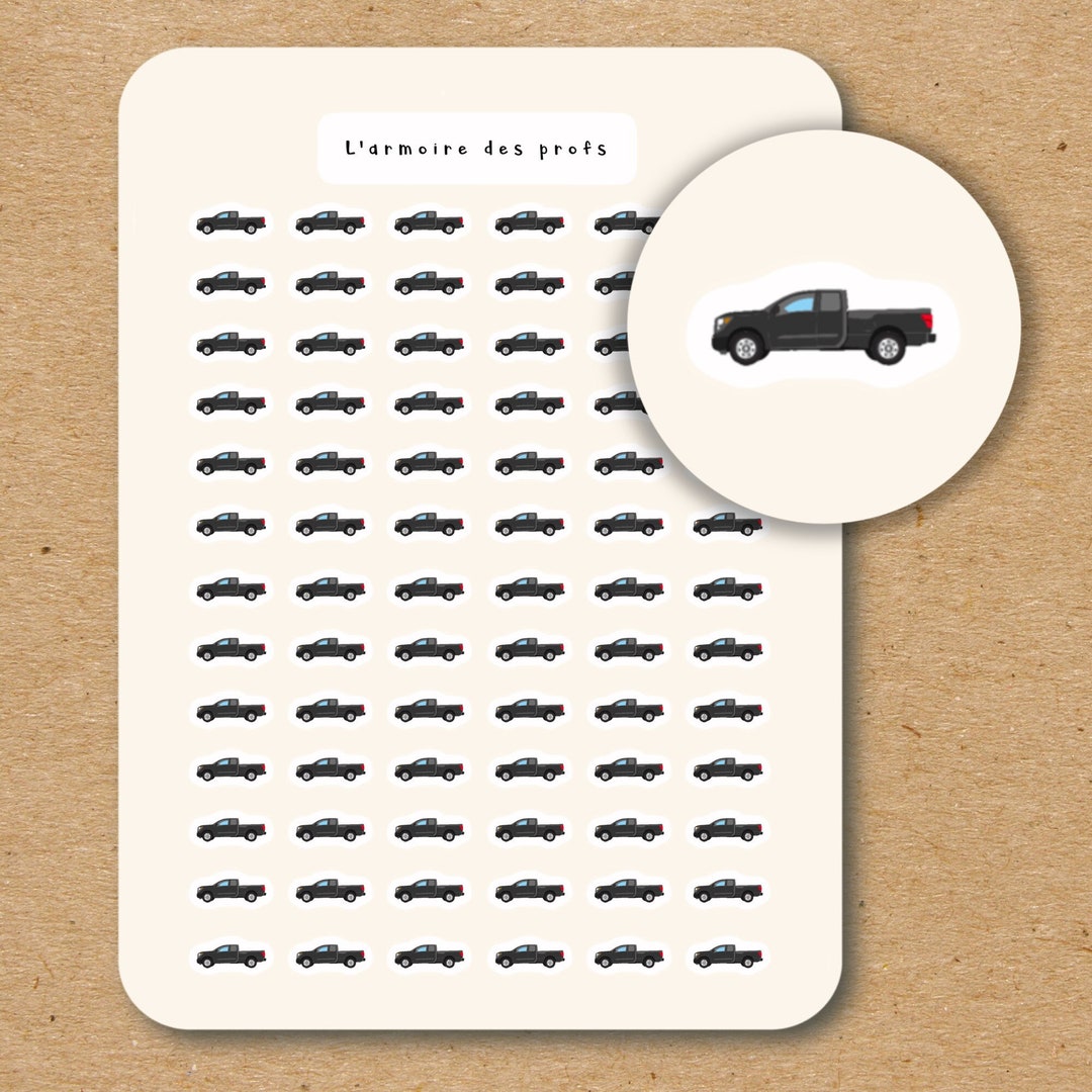 TRUCK Payment Stickers / Car Icon Planner Stickers - Etsy