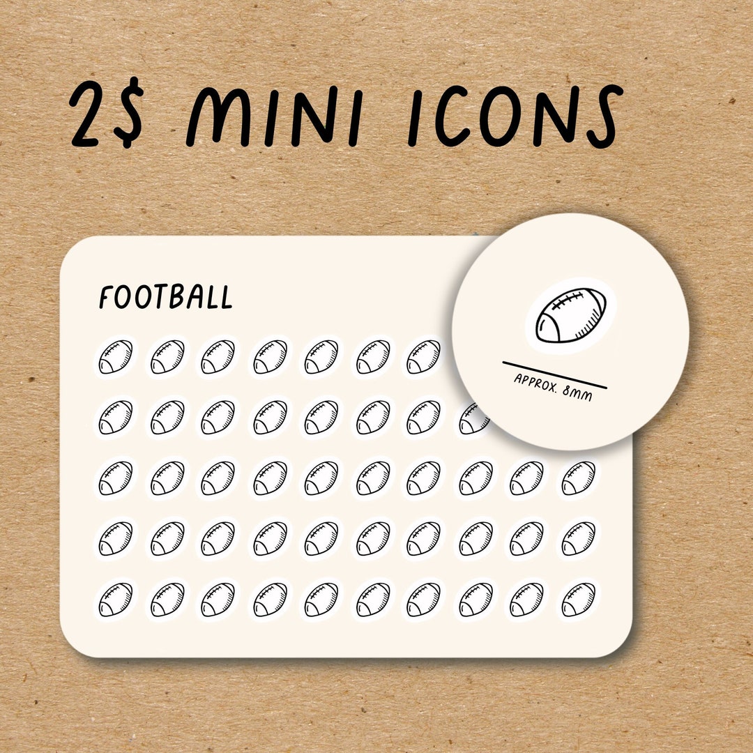 FOOTBALL Mini Icon Stickers for Planner / Sport Icon for - Etsy