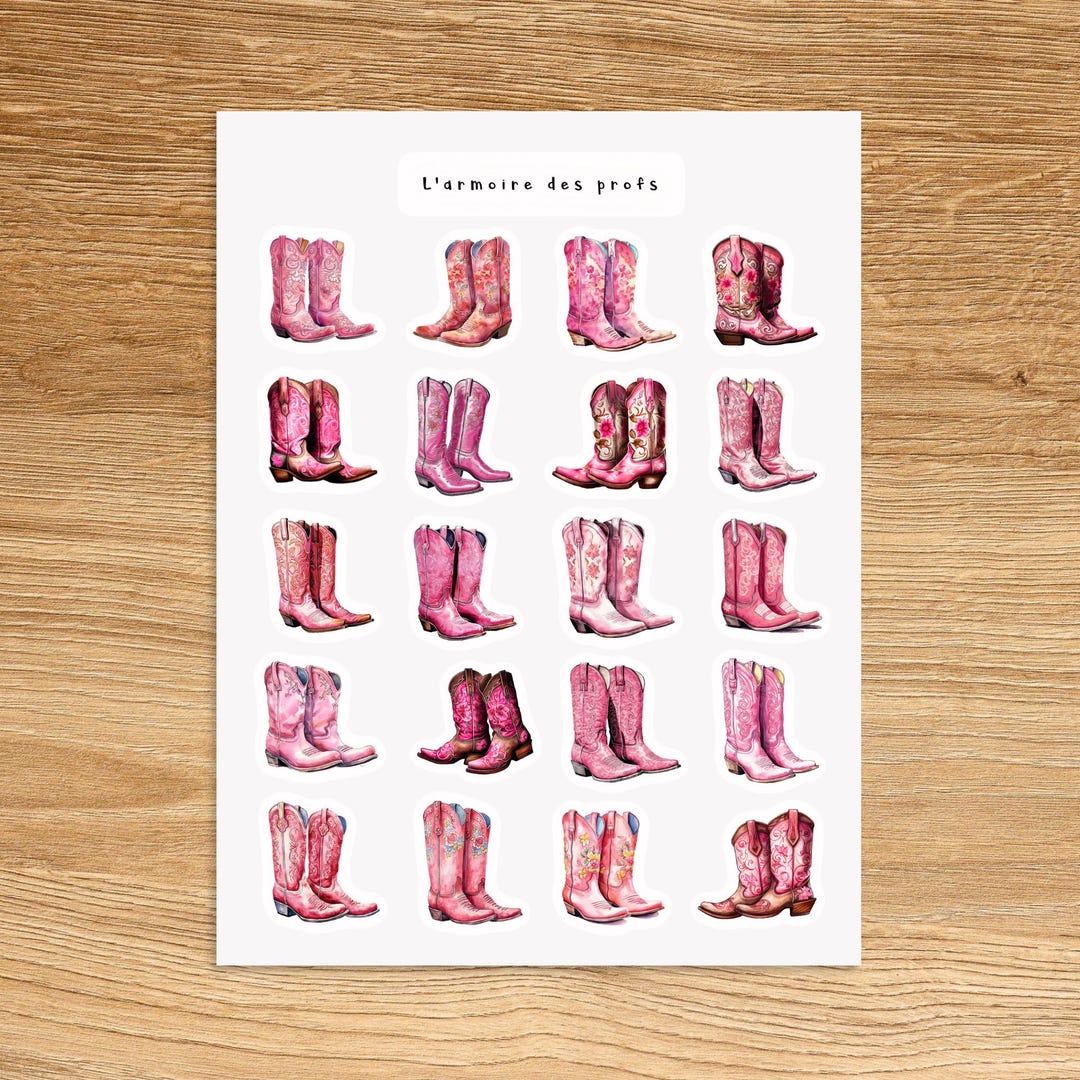 COWBOY BOOTS Stickers for Planner, Journal, Notebook, Western Planner ...