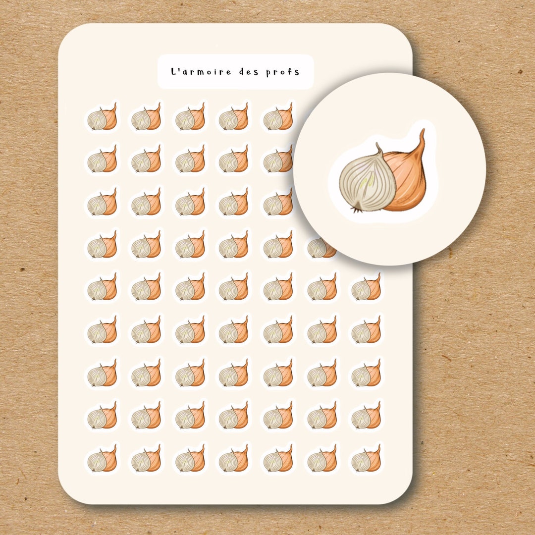 ONION Planner Stickers, Healthy Food Stickers, Cute Stickers, Foodie ...