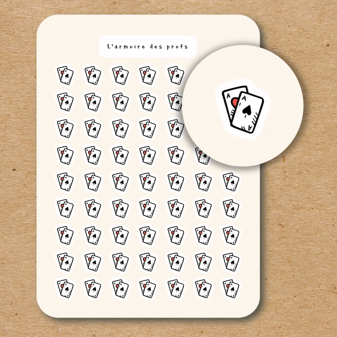 CARDS Icon Stickers / Board Games Icon Stickers for Planner - Etsy