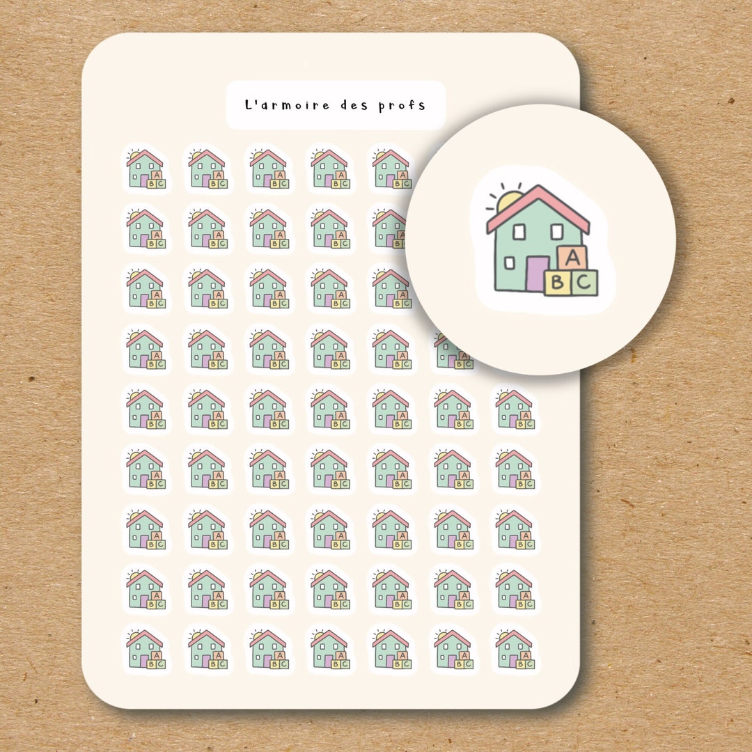 DAYCARE Icon Stickers for Planners, Everyday Life Stickers, School ...