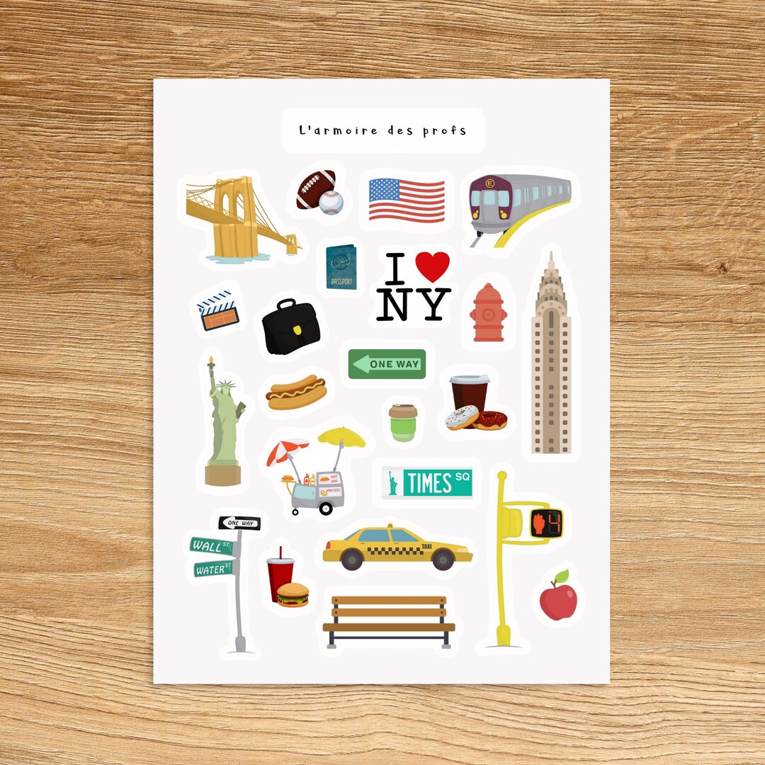 NEW YORK Stickers / Travel Stickers for Planners / Journal Stickers - Etsy