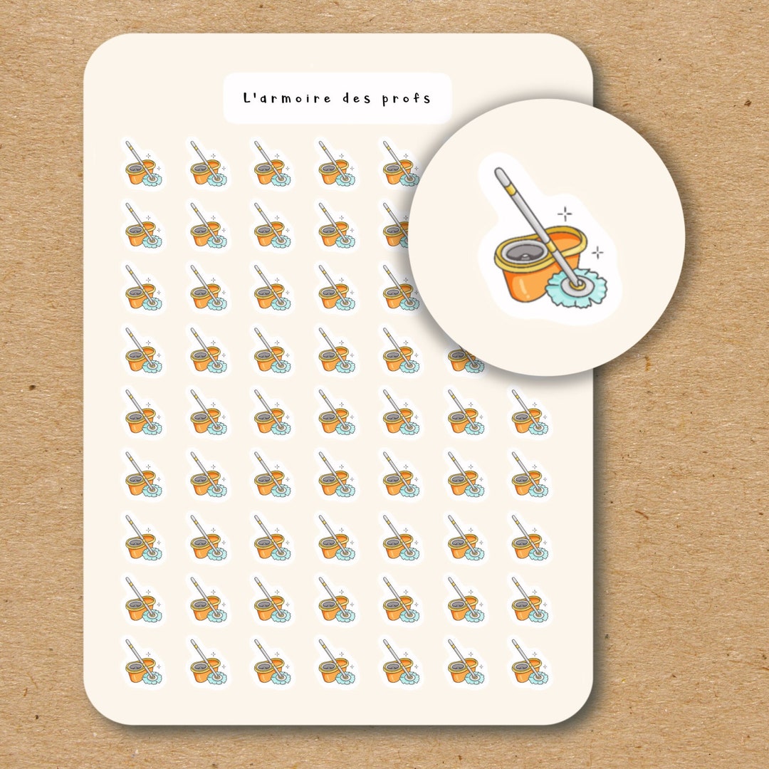 MOP Household Chores Planner Stickers, Cleaning Sticker Set, Chores ...