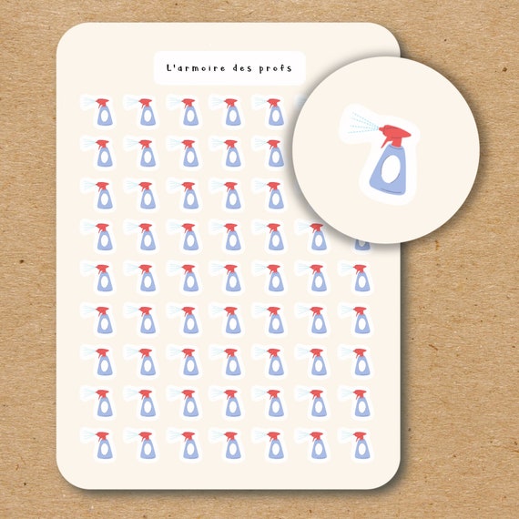 Chores Icon Stickers Cleaning Spray Minimal Planner Stickers CLEANING ...